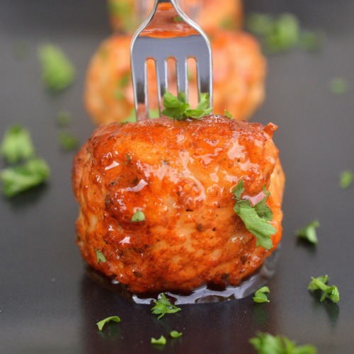 Sriracha Honey Mini Chicken Meatballs