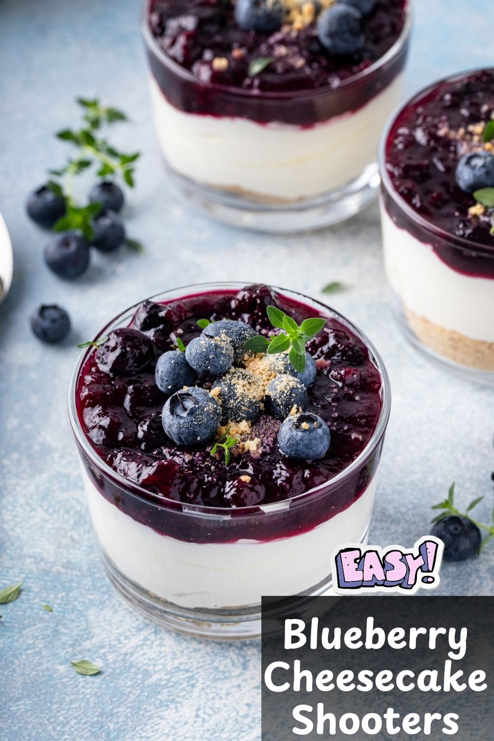 Blueberry Cheesecake Shooters - Souffle Bombay